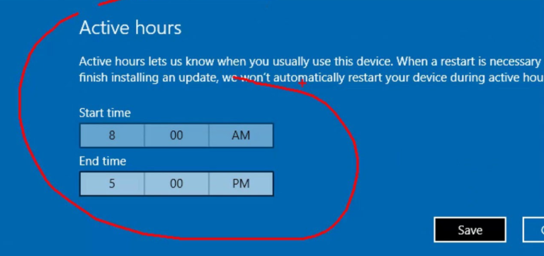 Disabling Windows Update Active Hours Server 20162019 Netzen Solutions Ltd